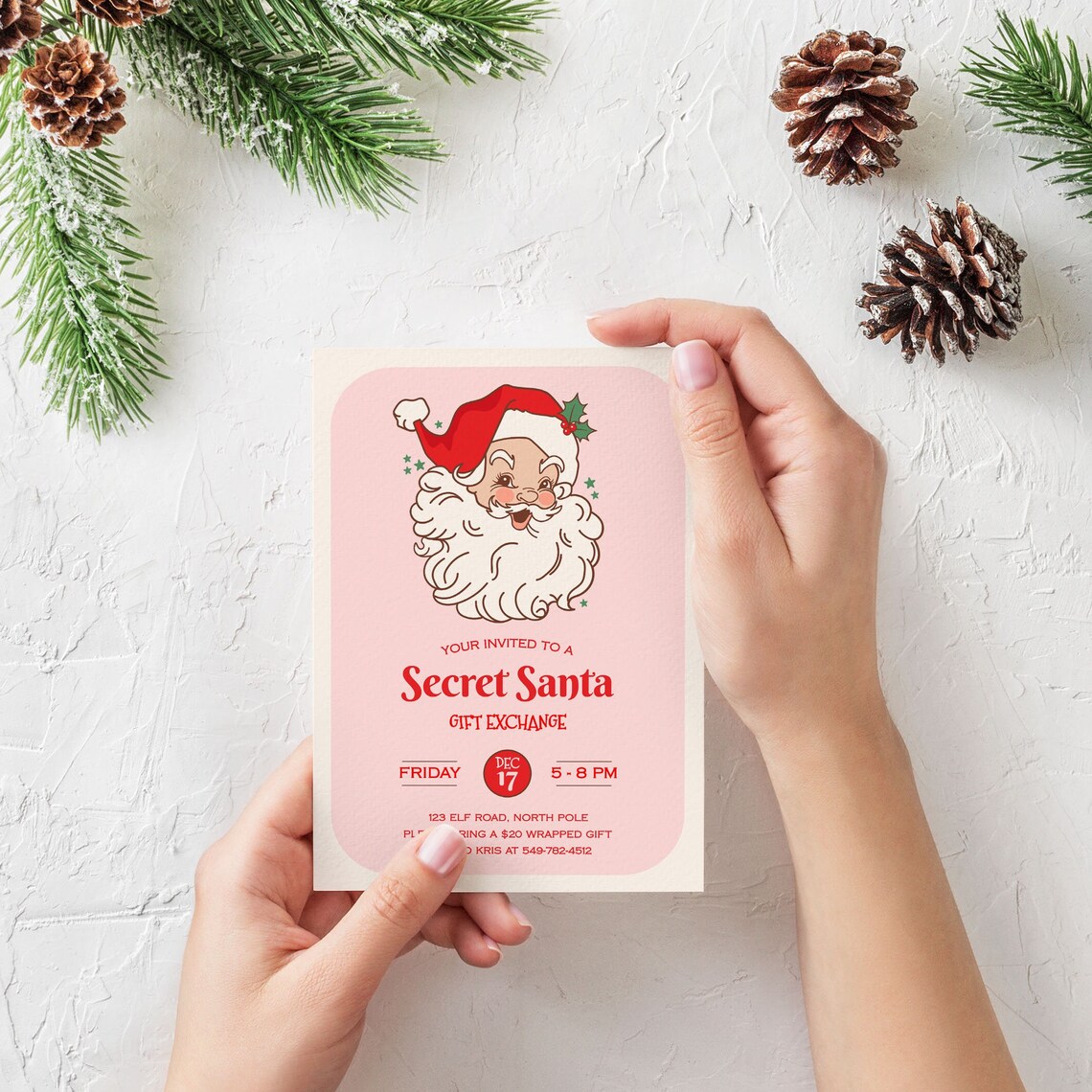 Secret Santa Party Invitation | Christmas Invitation Template ...