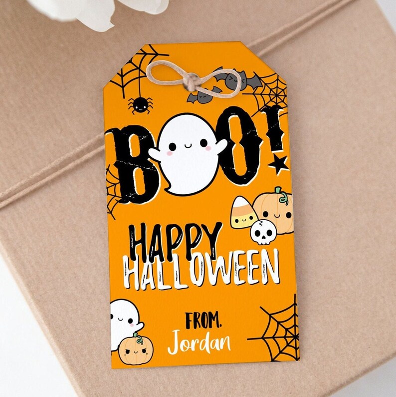 Printable Halloween Favor Tags, Boo Gift Tags, Trick or Treat Favor ...