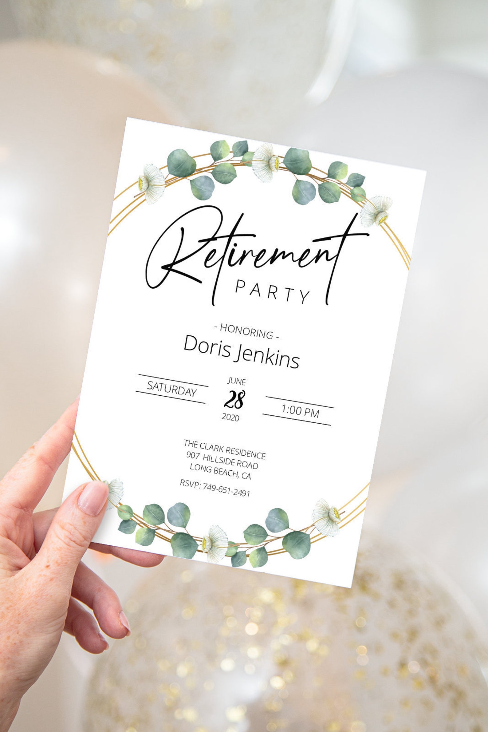 Editable Retirement Party Invitation Retirement Invite | Etsy
