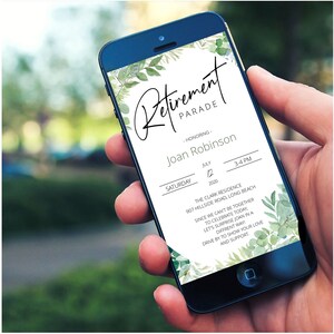 Editable Drive by Retirement Invitation, Drive Thru Car Parade Invite ...