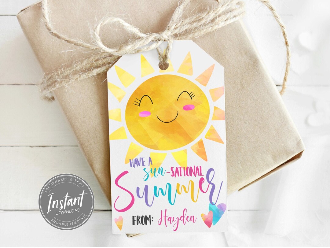 Editable End of School Year Tags End of School Gift Tags - Etsy