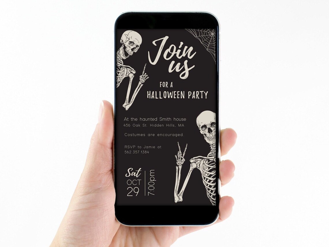 Digital Halloween Party Invitation Halloween Invitation - Etsy