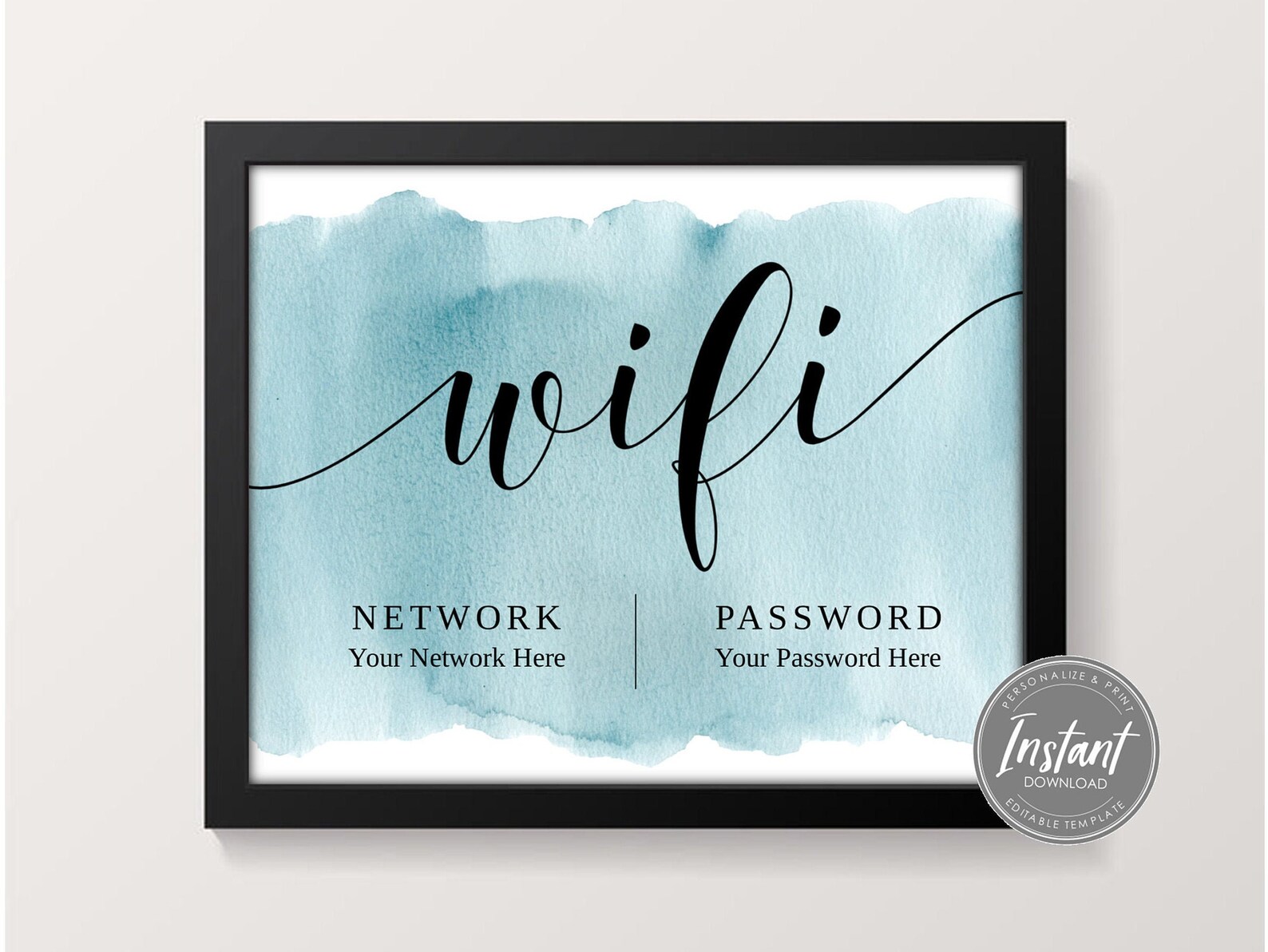 WIFI Password Sign Template Wifi Network Sign 4x6 5x7 - Etsy