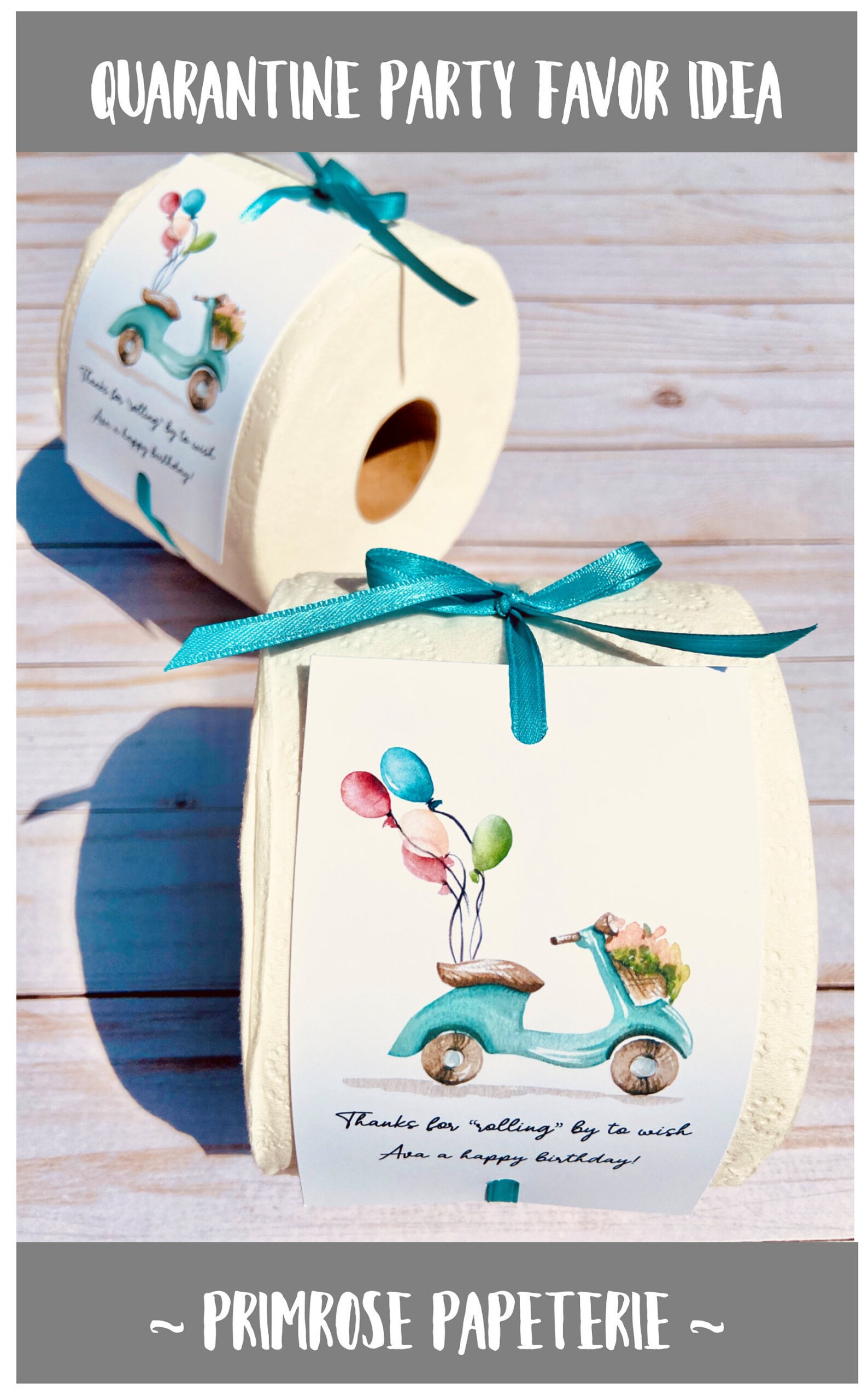 Party Favor Tag Drive by Birthday Invitation Quarantine | Etsy