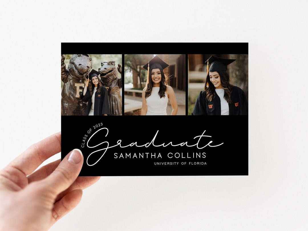 Modern Graduation Announcement Template | Digital Graduation Photo ...