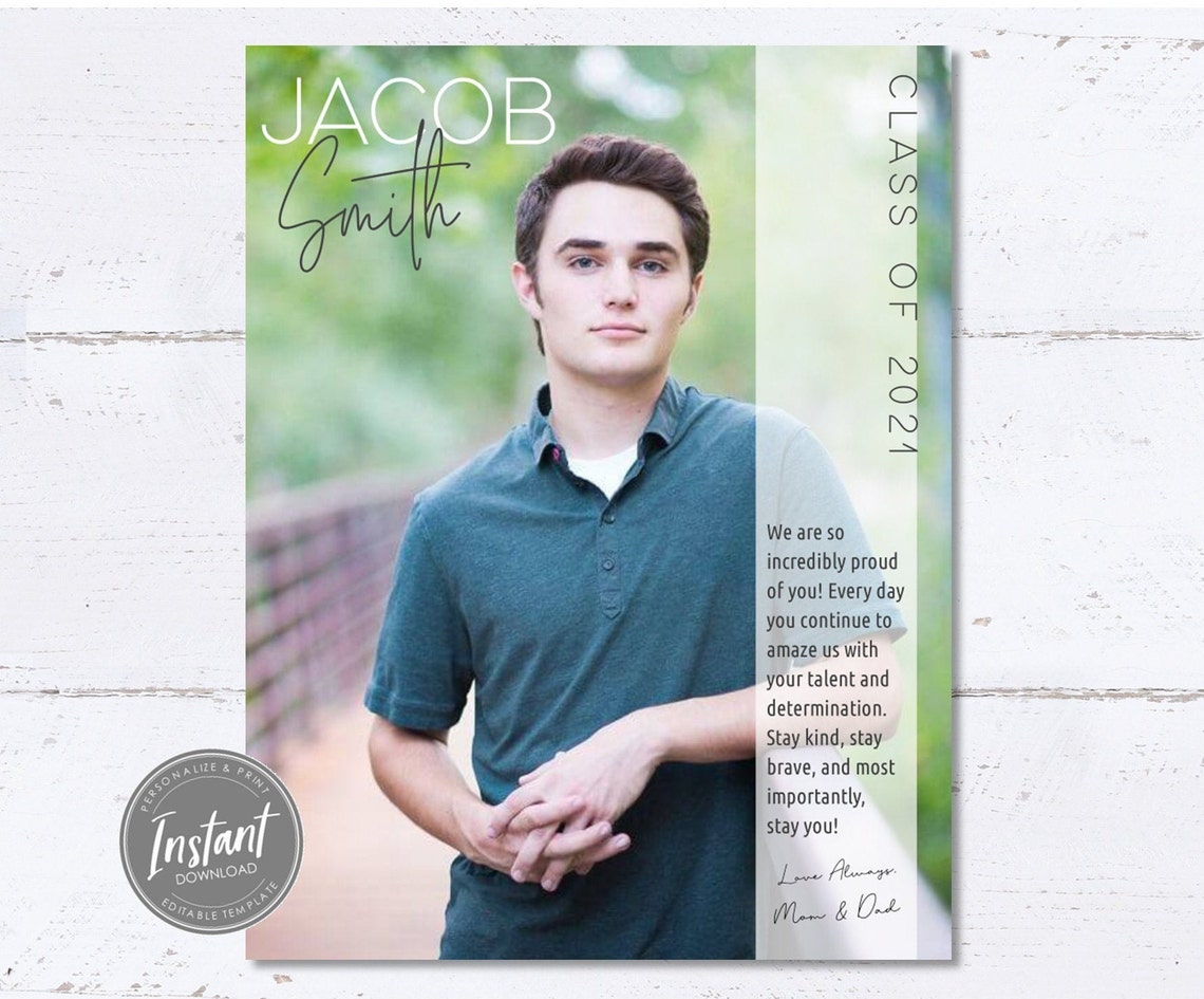 Yearbook Dedication Page Template Editable Full Page - Etsy
