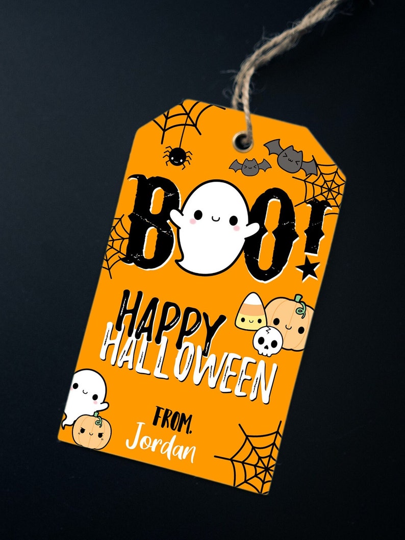 Printable Halloween Favor Tags, Boo Gift Tags, Trick or Treat Favor ...
