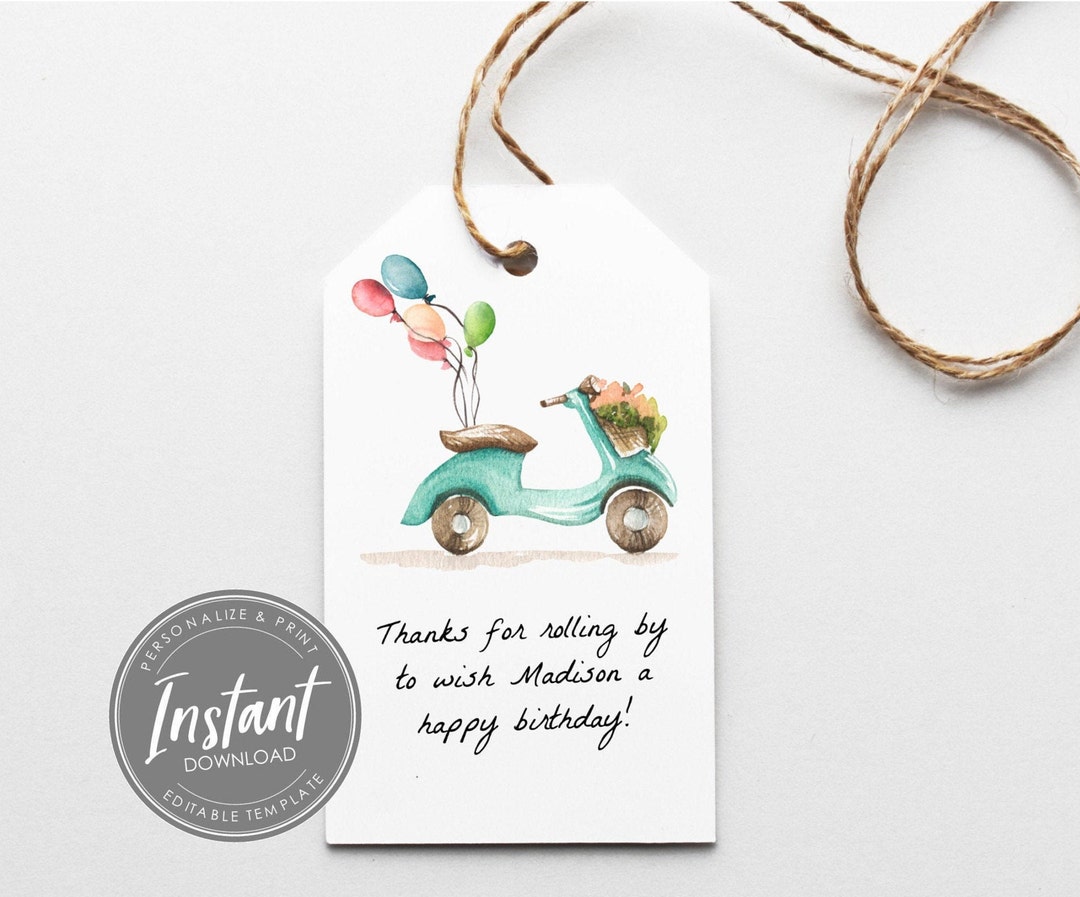 Party Favor Tag, Drive by Birthday Invitation, Quarantine Birthday ...