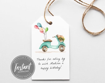 Party Favor Tag, Drive by Birthday Invitation, Quarantine Birthday ...