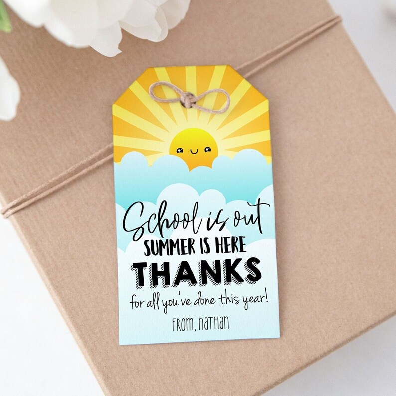 Editable End of School Year Tags End of School Gift Tags - Etsy