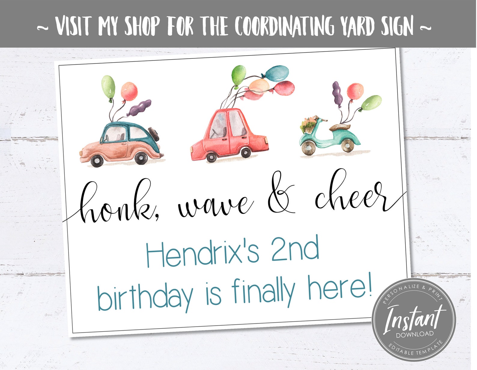 Party Favor Tag Drive by Birthday Invitation Quarantine | Etsy