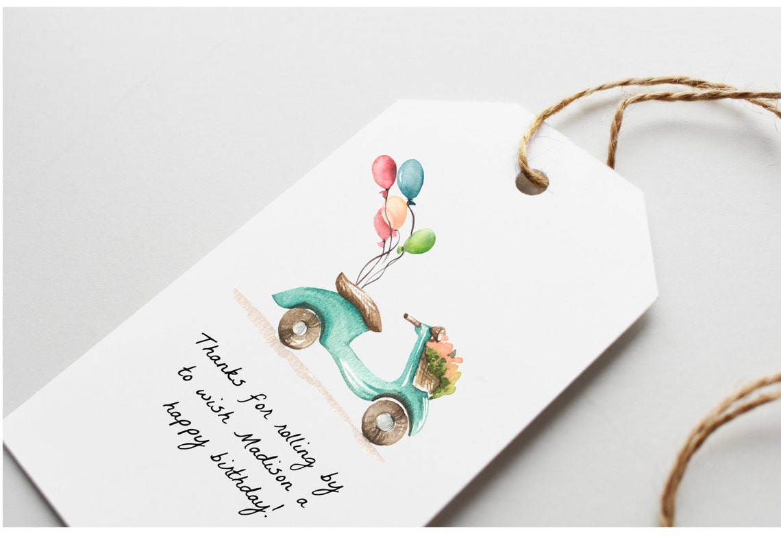 Party Favor Tag, Drive by Birthday Invitation, Quarantine Birthday ...
