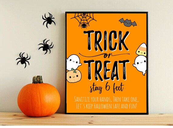 Halloween Trick or Treat Bowl Printable, Trick or Treat Please Take One ...