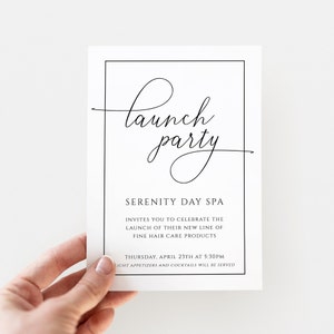 Launch Party Invitation Template | Mixer Invite | Small Business ...
