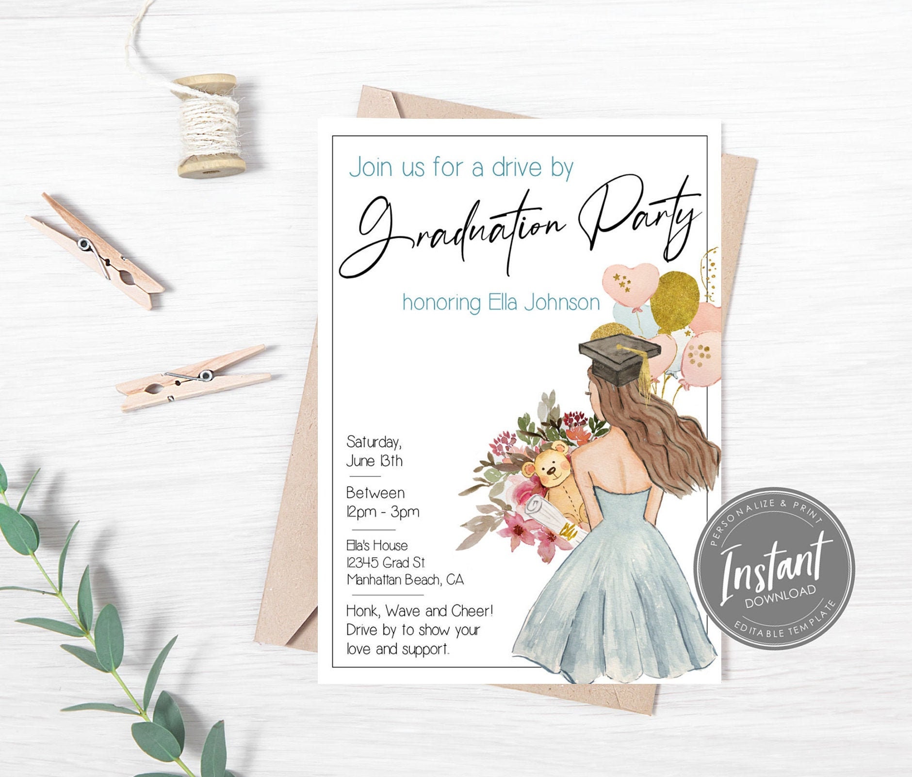 Drive by Graduation Parade Invitation Graduation Invitation | Etsy