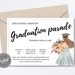 Graduation Parade, Drive by Graduation Invitation, Quarantine ...