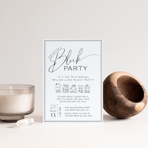 Block Party Invitation Template, Editable Block Party Flyer ...