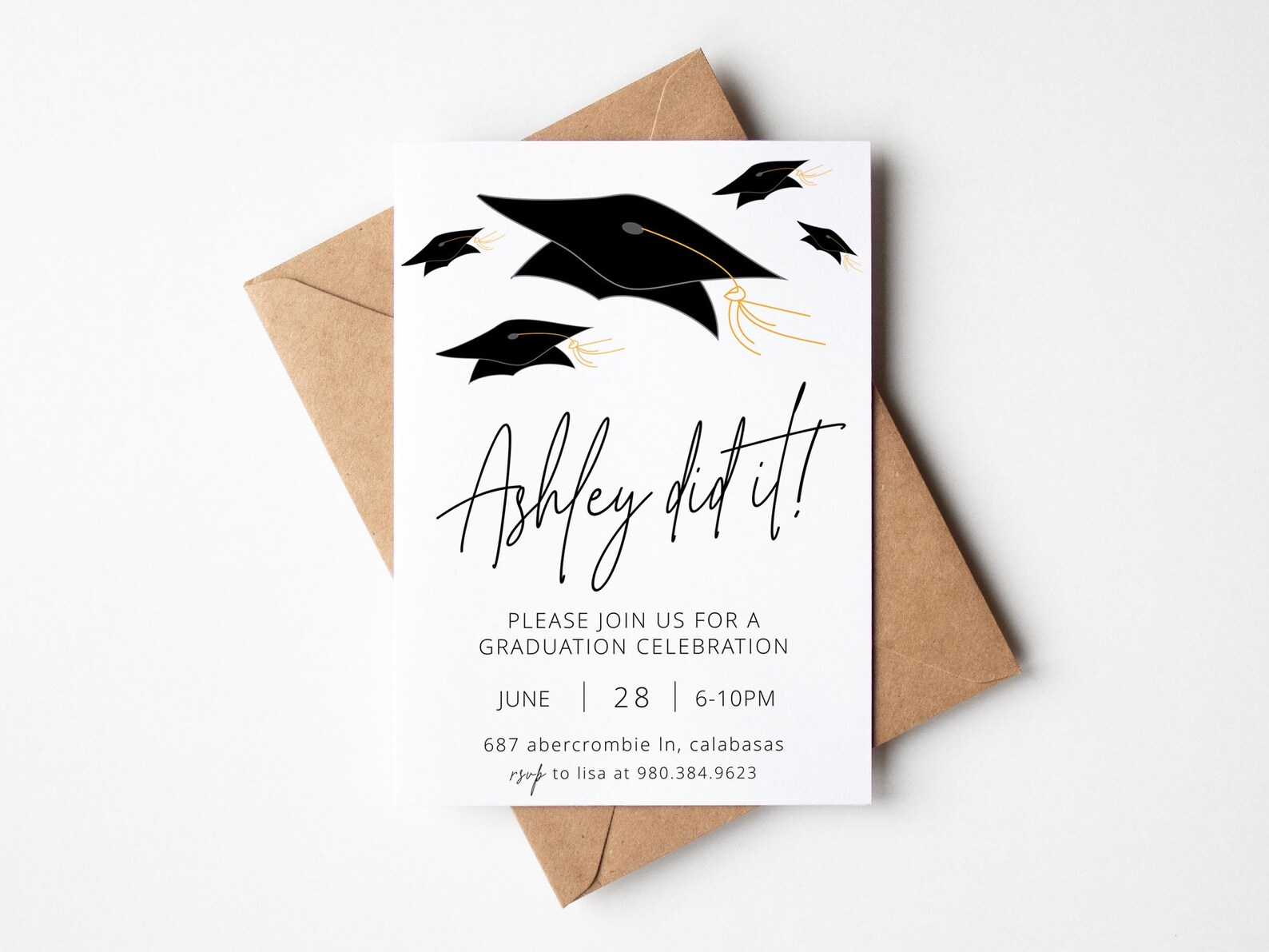 Graduation Party Invitation Template | Digital Graduation Invitation ...