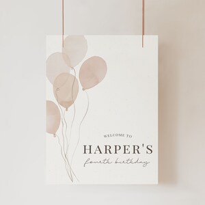 Neutral Birthday Invitation Template Gender Neutral Party Balloon ...