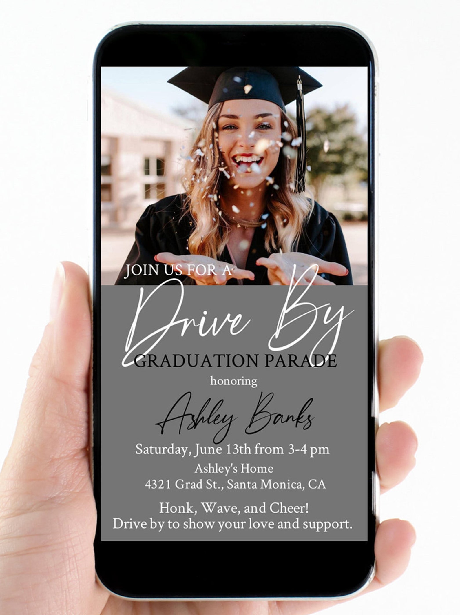 Graduation Parade Drive by Graduation Invitation - Etsy