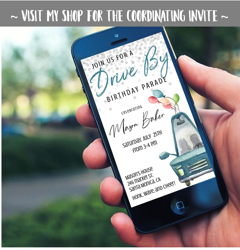 Party Favor Tag Template, Drive by Birthday, Quarantine Birthday ...