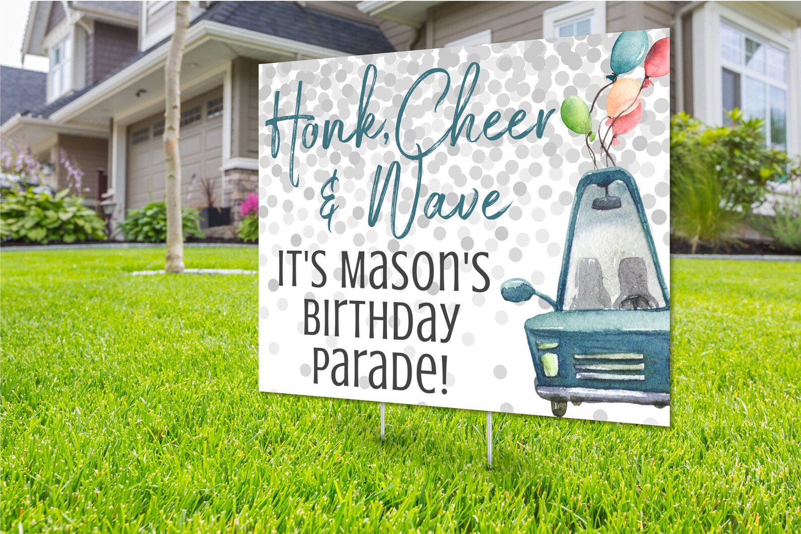 Drive by Birthday Party Sign Digital File Only Social - Etsy