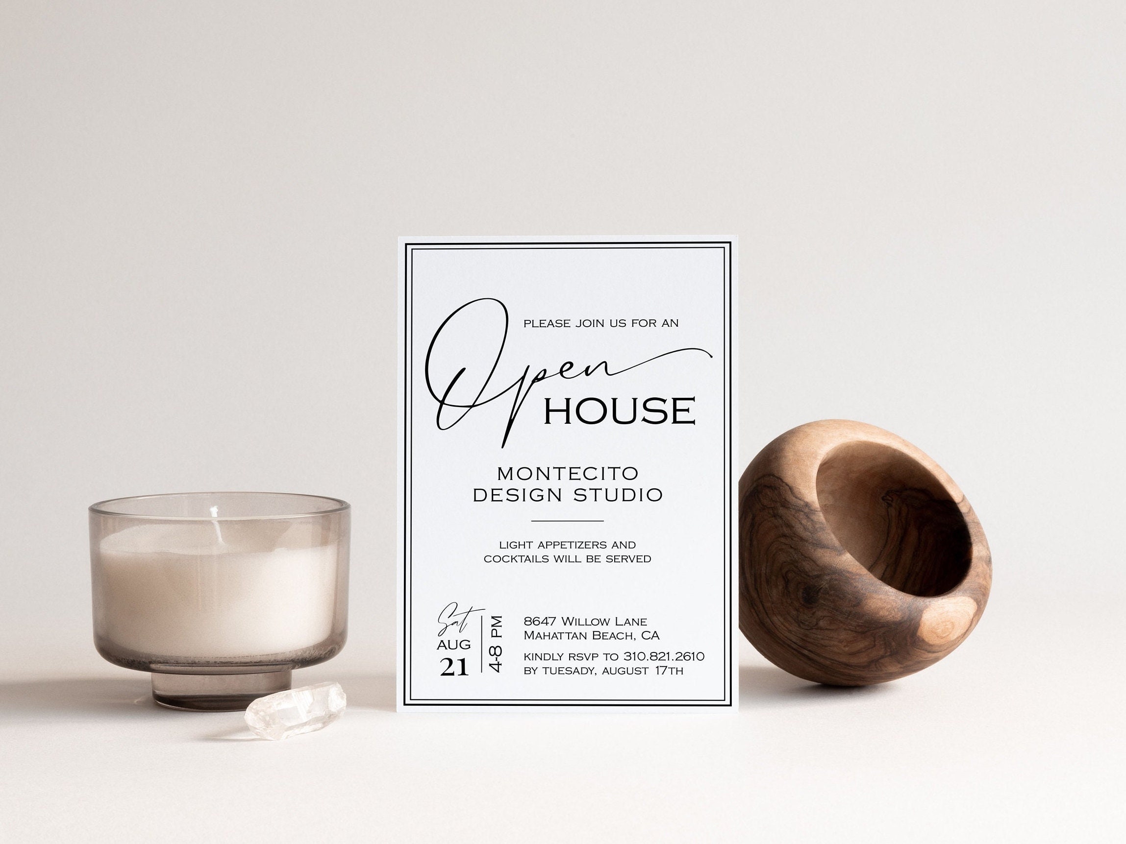 Open House Invitation Template | Mixer Invite | Small Business ...