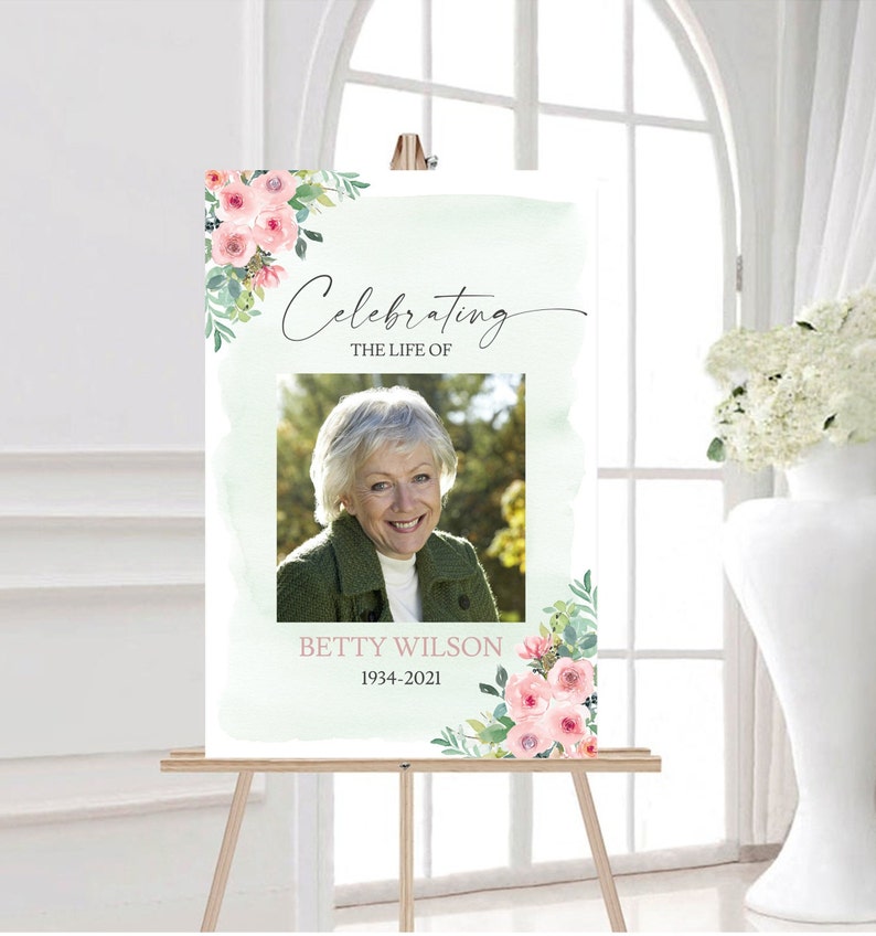 Memorial Sign Template Editable Funeral Welcome Sign - Etsy