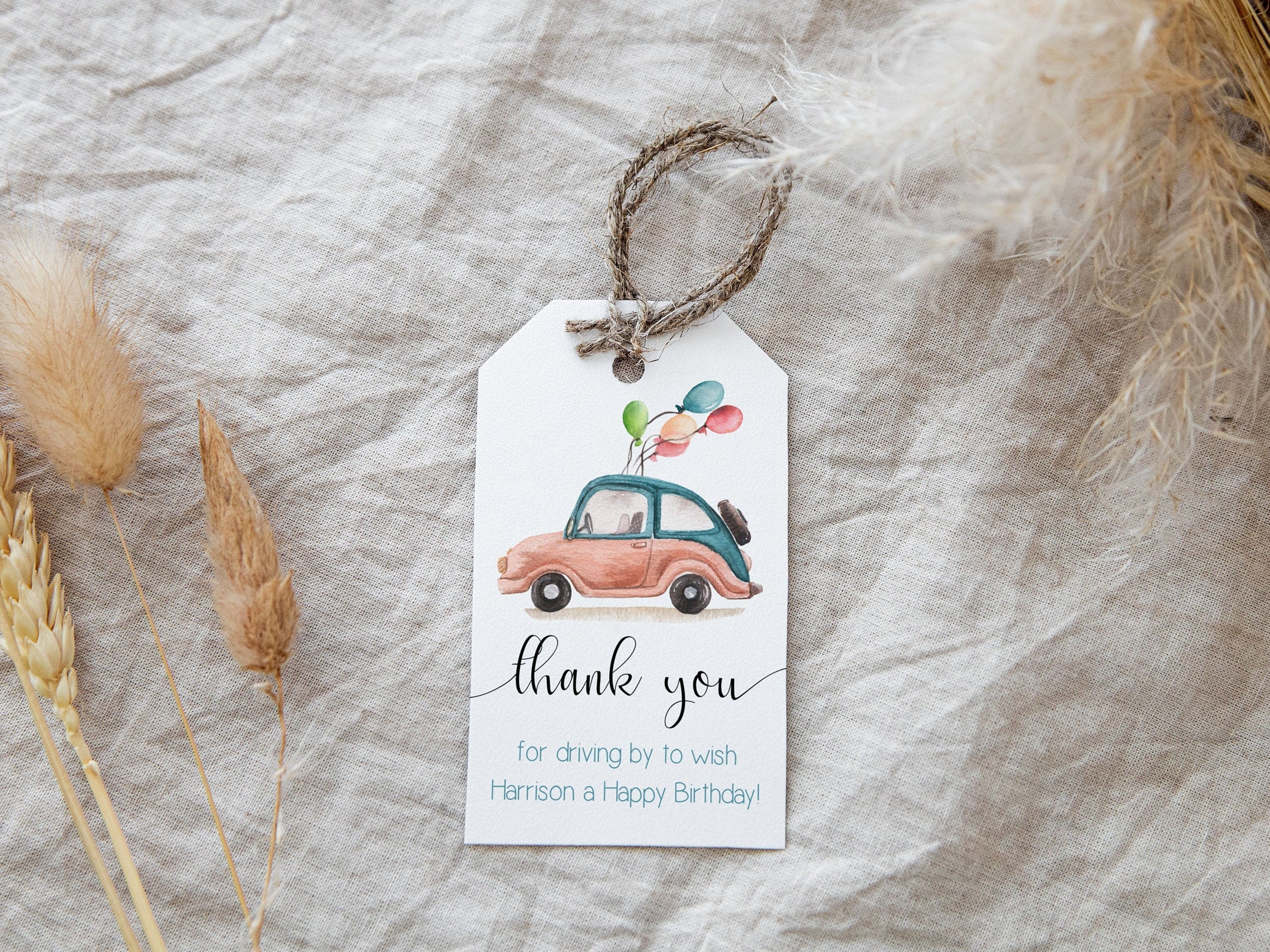 Party Favor Tag Drive by Birthday Invitation Quarantine | Etsy