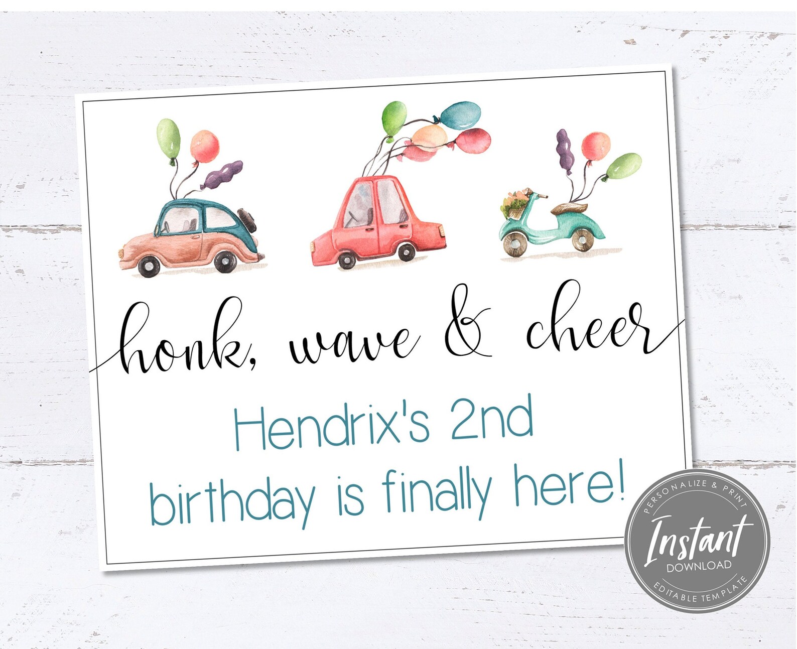 Drive by Birthday Party Sign, Social Distancing Party, Quarantine ...