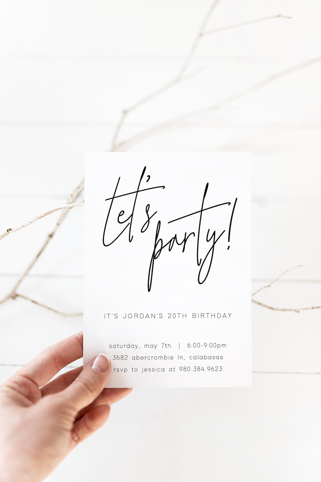 Let's Party Invitation Template | Surprise Birthday Party Invite | Edit ...