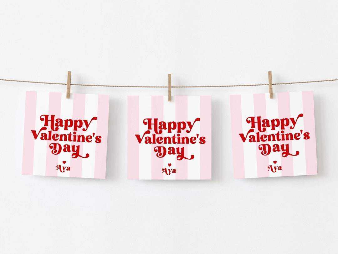 Editable Valentine's Day Card Template, Galantine's Day Gift Tag ...
