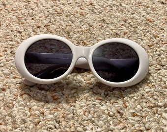 White Rim Sunglasses - Etsy