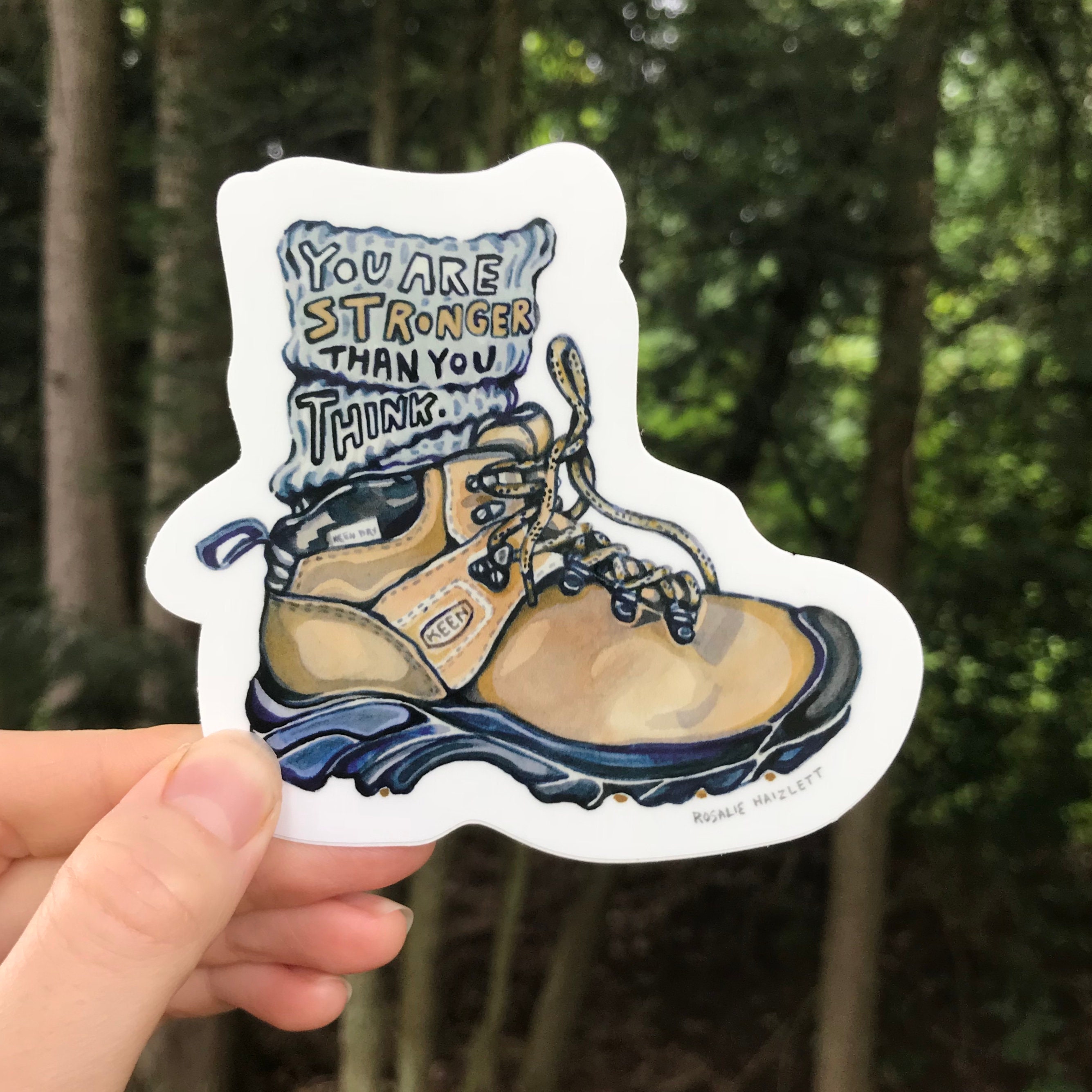 Hiking Boot Sticker Waterproof | Etsy