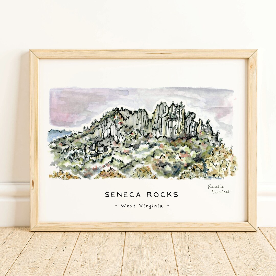 Seneca Rocks - West Virginia Nature Art Print - Etsy