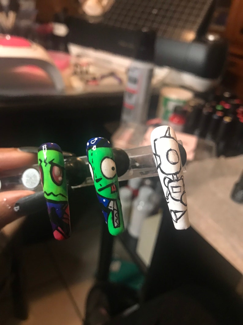 Invader Zim Inspired Press on Nails - Etsy
