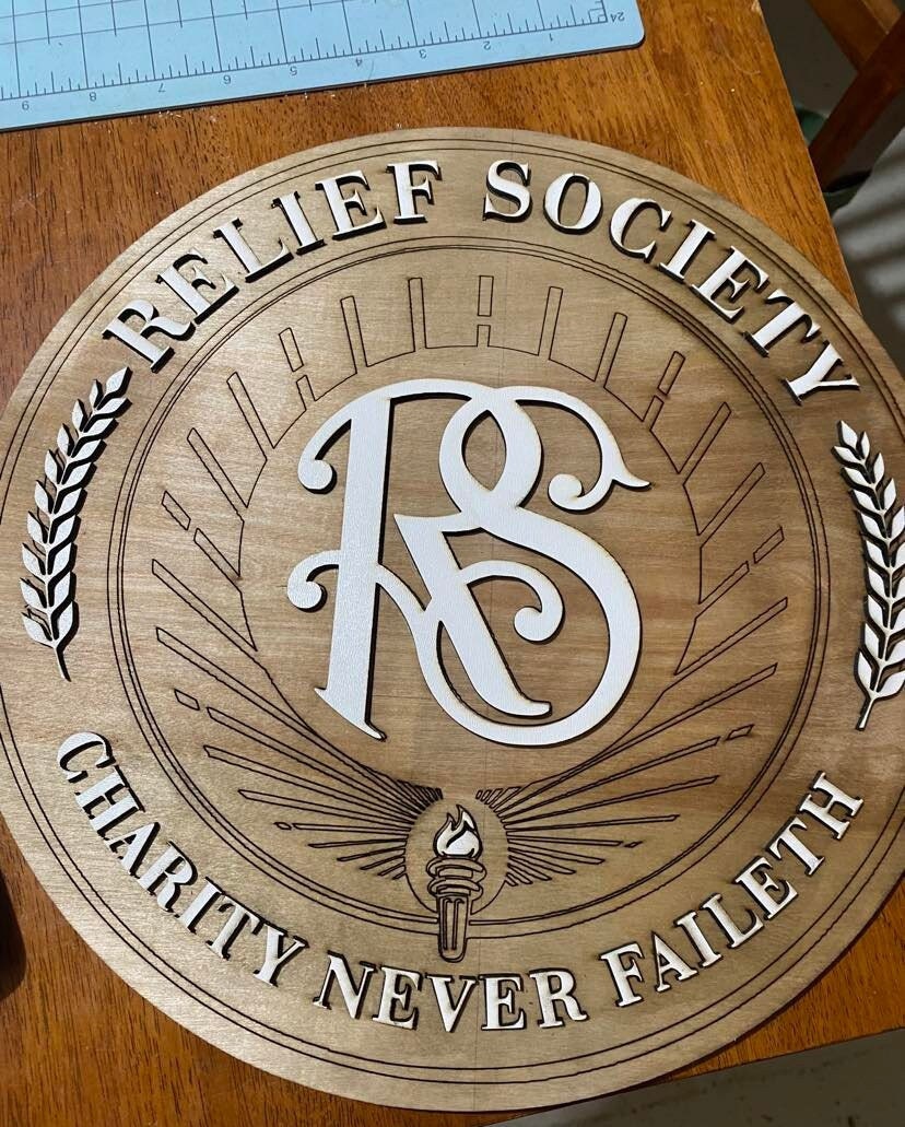 Relief Society Wooden Sign - Etsy
