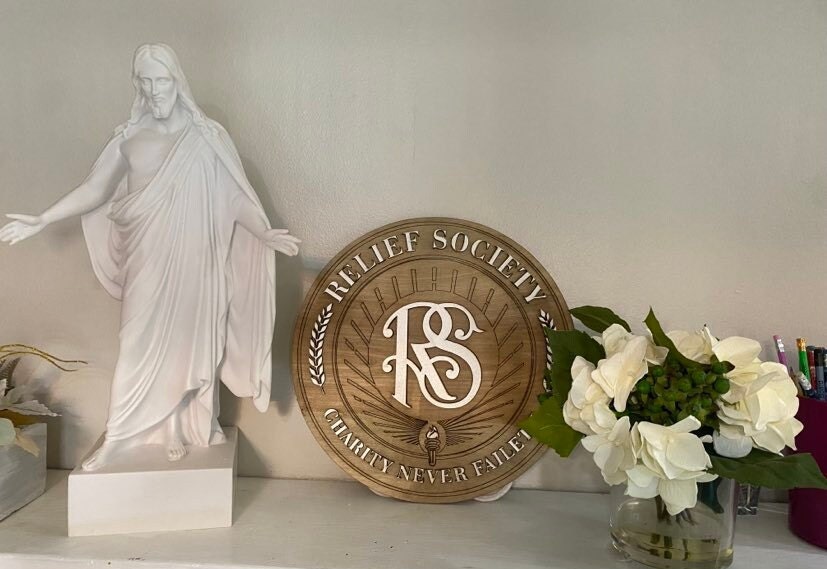 Relief Society Wooden Sign - Etsy