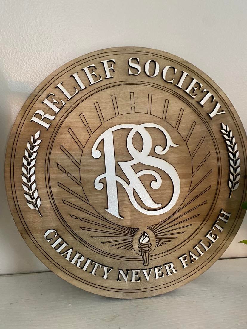 Relief Society Wooden Sign - Etsy