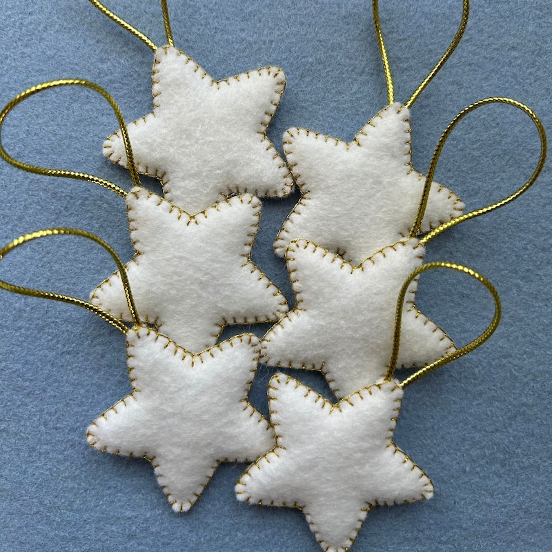 Wool Felt Star Ornament Set - Etsy