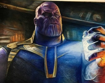 Thanos. Avengers Infinity War. Original Drawing. Fan Art - Etsy