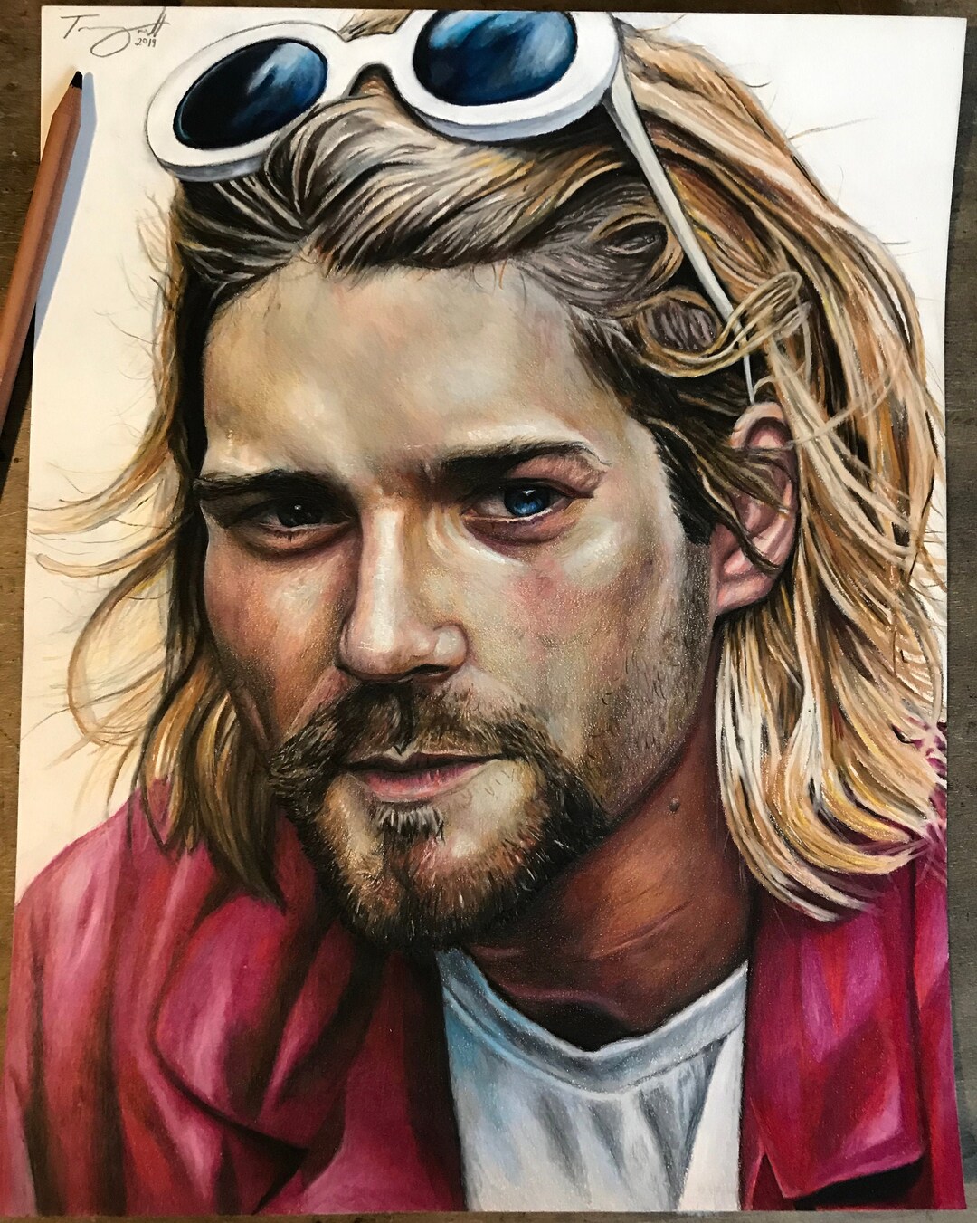 Kurt Cobain Portrait Drawing - Etsy