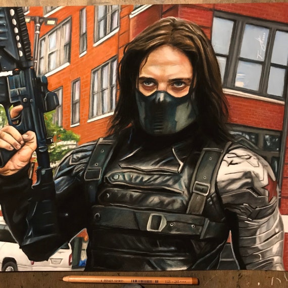 Winter Soldier Drawing | Etsy