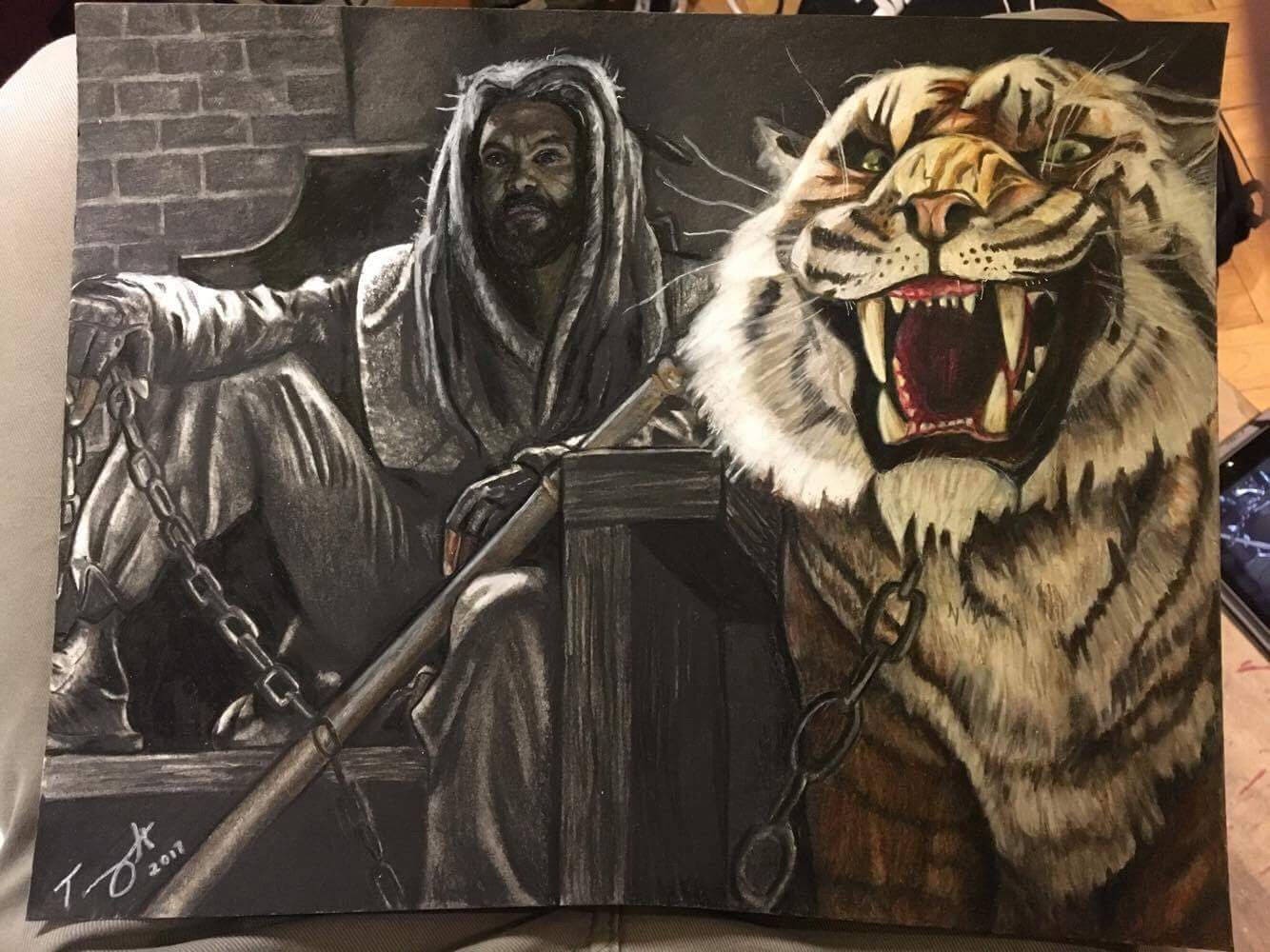 The Walking Dead King Ezekiel and Shiva - Etsy