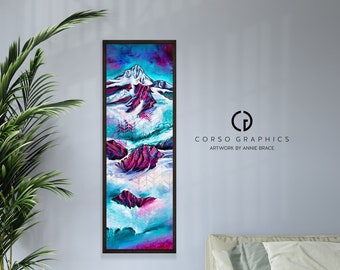 Canvas Art Print Lake Life Colorful Wall Artwork Blue Digital Design ...