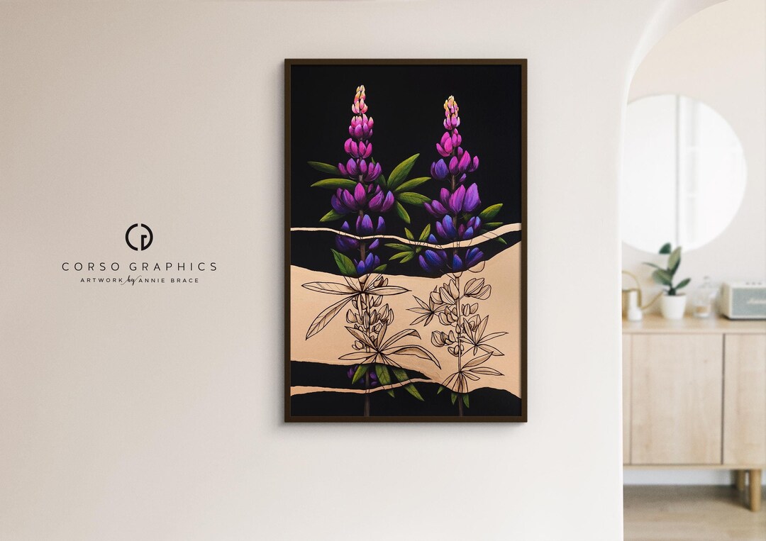 Canvas Art Print Lupine Reveal Colorful Wall Artwork Alaskan Artist ...