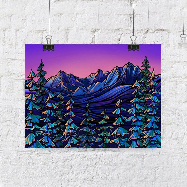 Alpenglow Painting - Etsy
