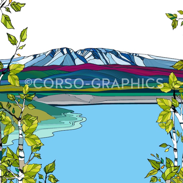 Alaska Mountain Wall Art - Etsy