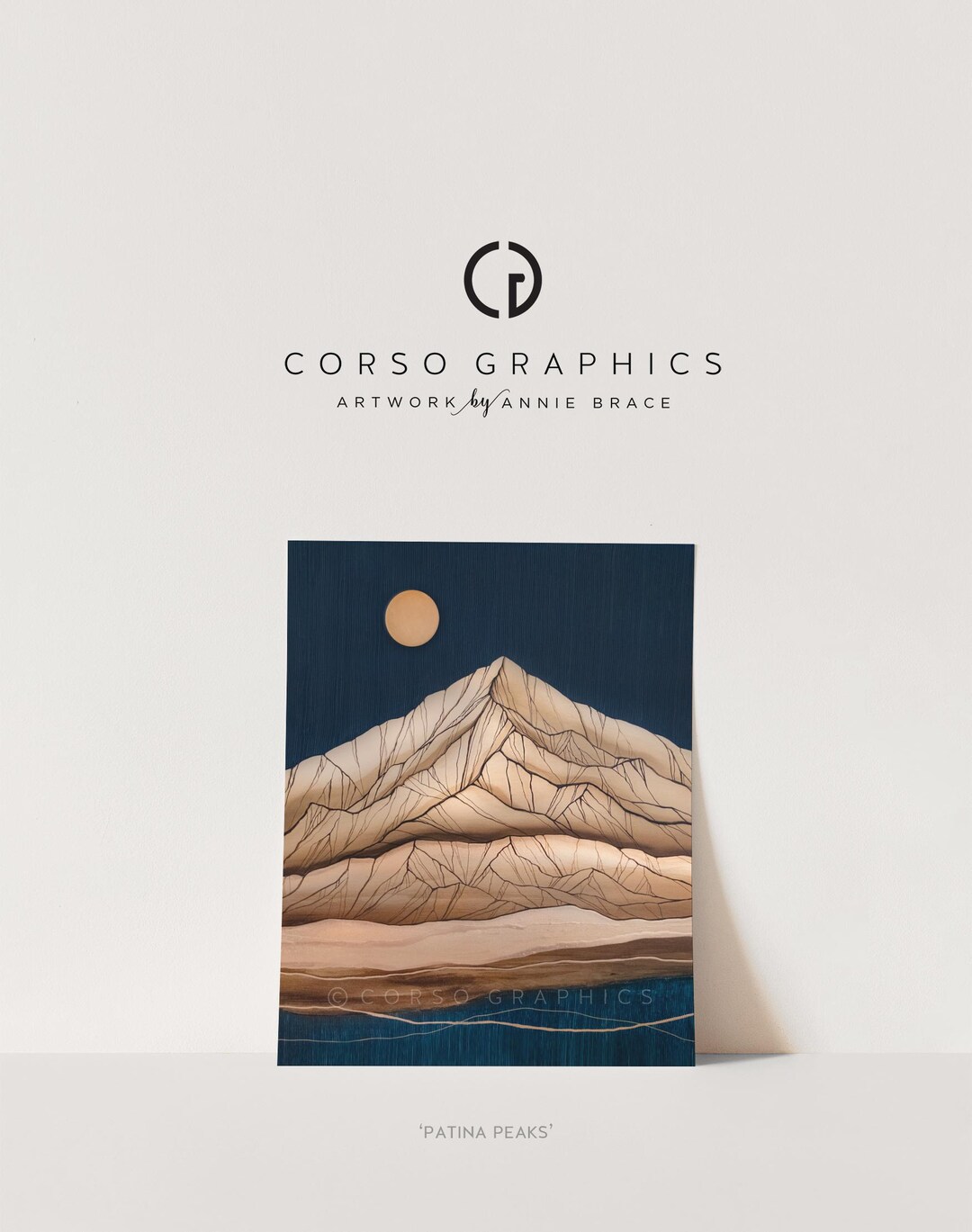 Patina Peaks 11x14 Paper Print Wall Artwork Art Mountains Alaska Corso ...