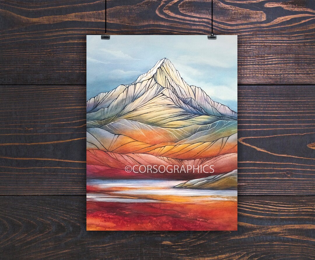 Wall Art Autumn Reveal Alaska Art Mountains Alaskan Corso - Etsy